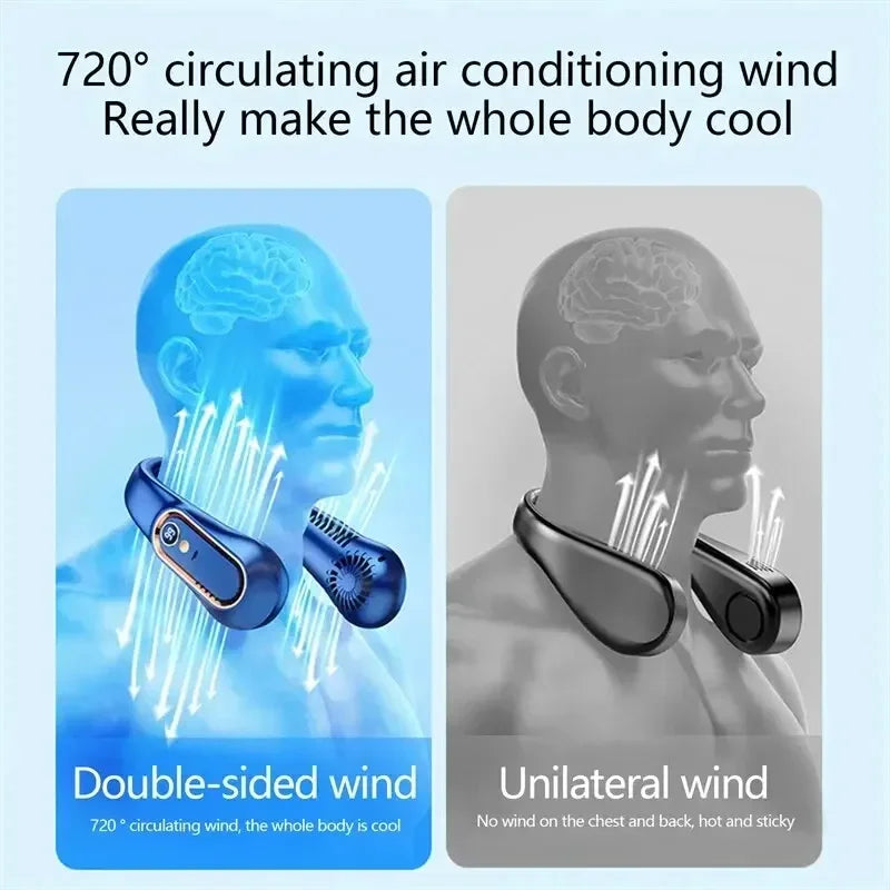 Portable Bladeless Neck Fan – USB Rechargeable – VibeKlic