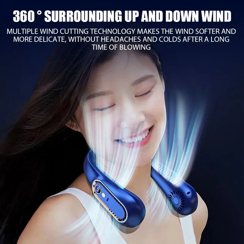 Portable Bladeless Neck Fan – USB Rechargeable – VibeKlic